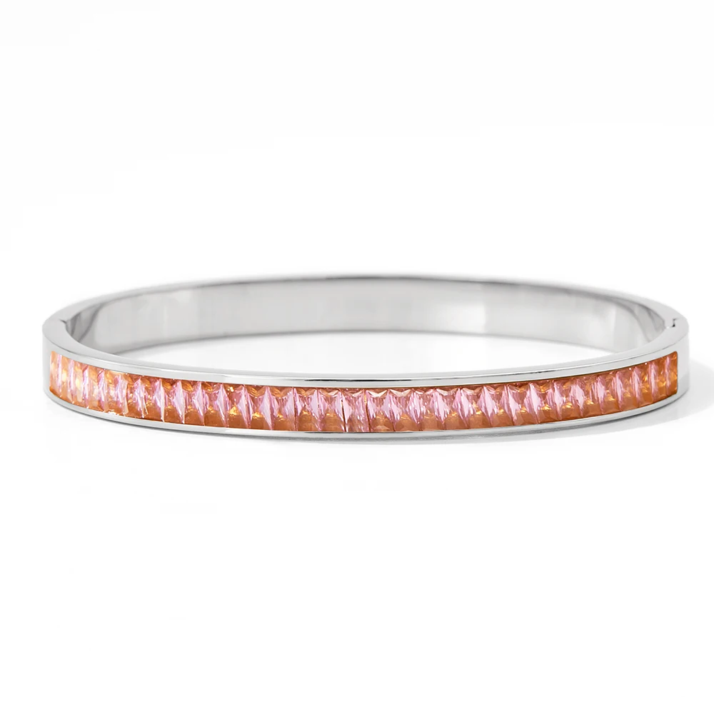 Mina Bangle Silver Rosa